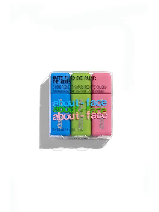 THE MINIS: MATTE FLUID EYE PAINT™ PRIMARIES – about-face